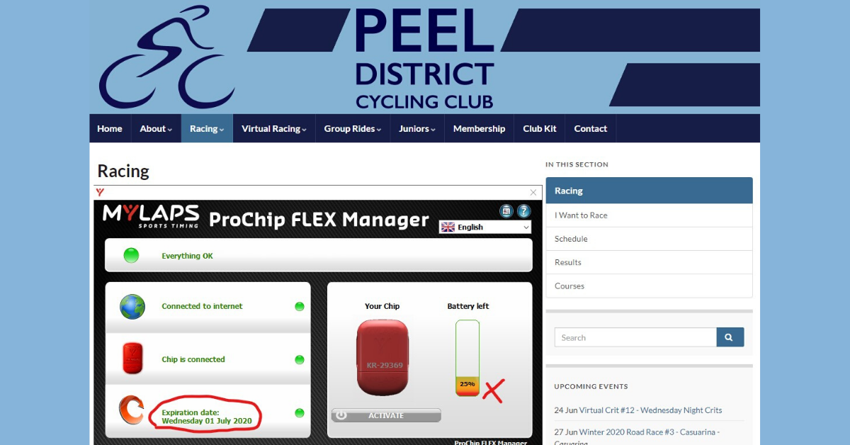 Race Check List – PDCC